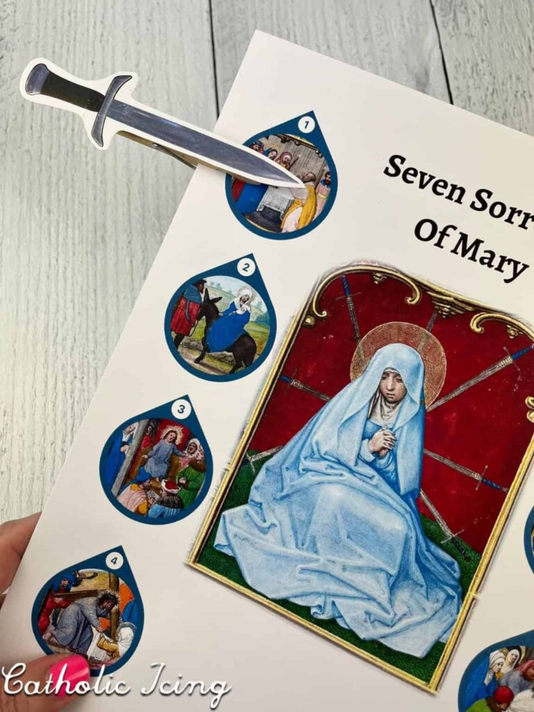 Seven Sorrows of Mary Activity and Craft Packet