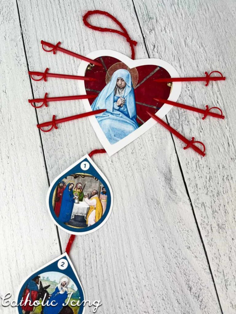 Seven Sorrows of Mary Activity and Craft Packet