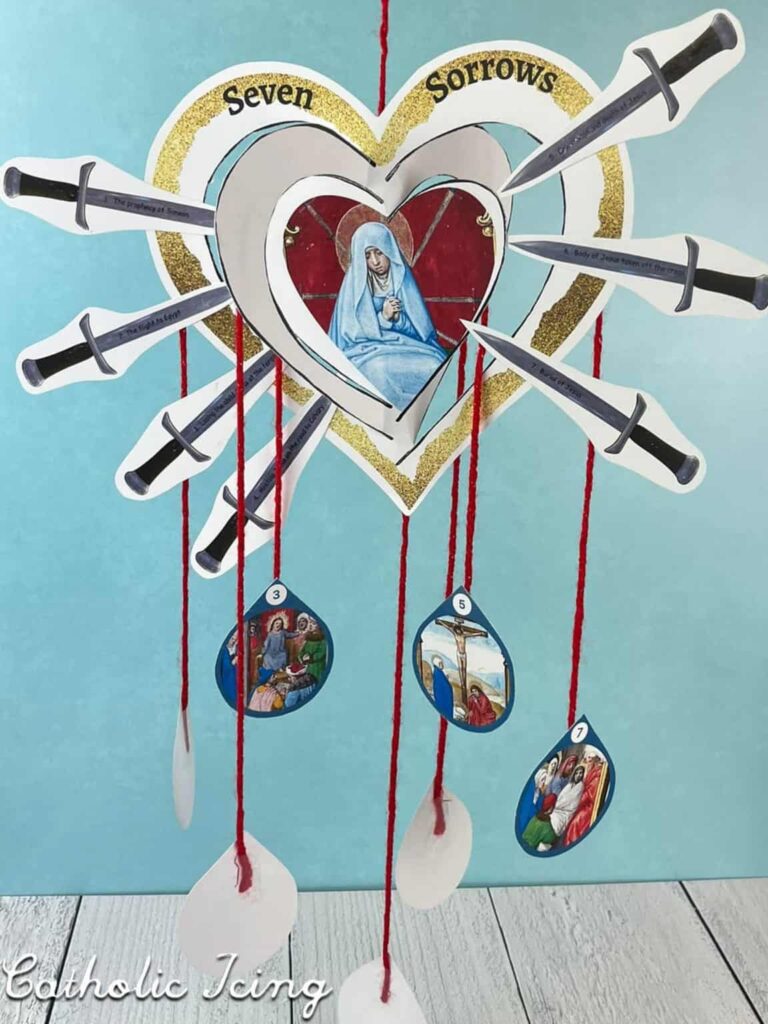 Seven Sorrows of Mary Activity and Craft Packet