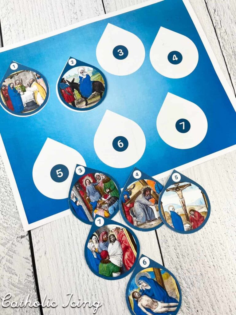 Seven Sorrows of Mary Activity and Craft Packet