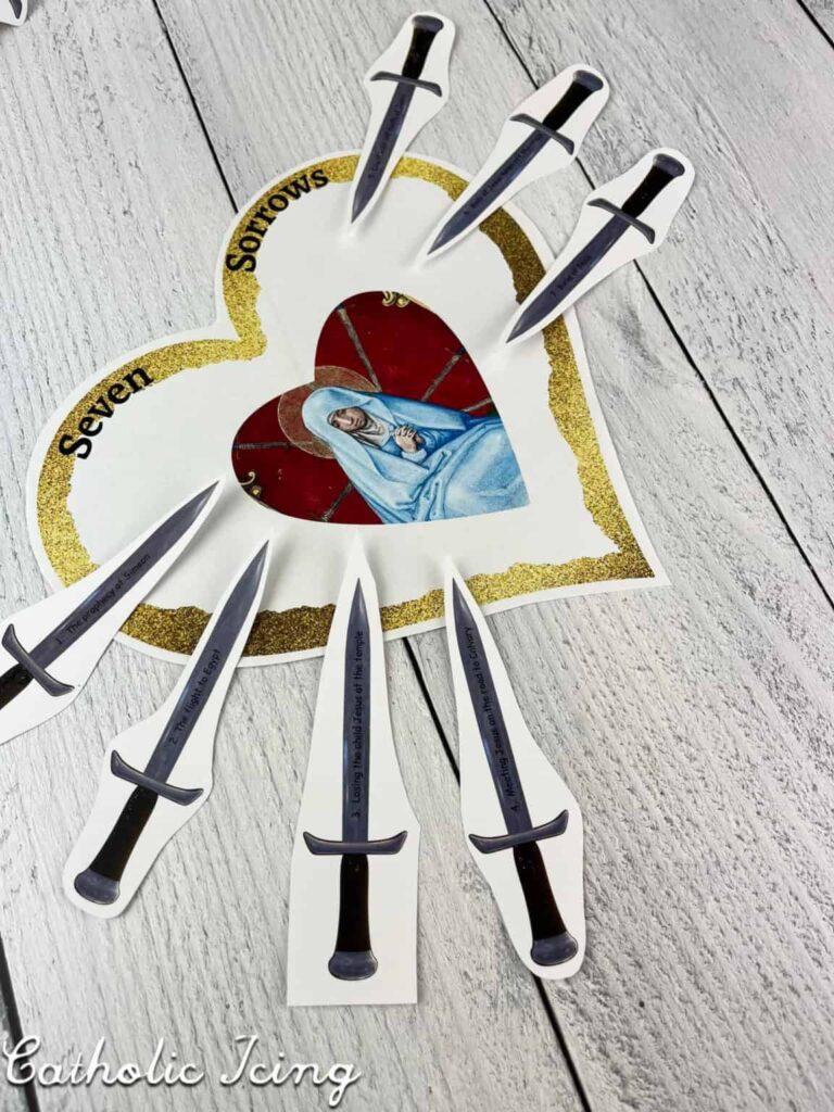 Seven Sorrows of Mary Activity and Craft Packet