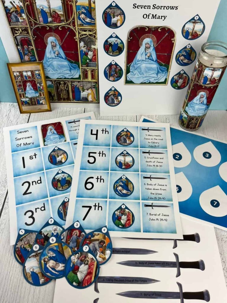 Seven Sorrows of Mary Activity and Craft Packet